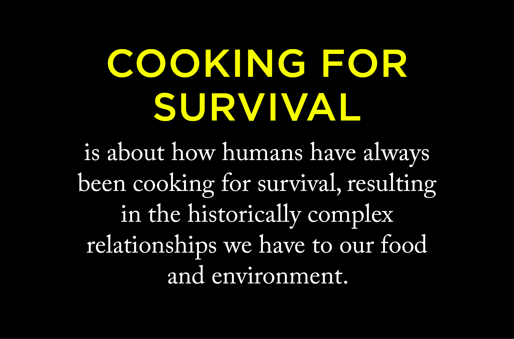 CHAPTERS – THE ANTHROPOCENE COOKBOOK